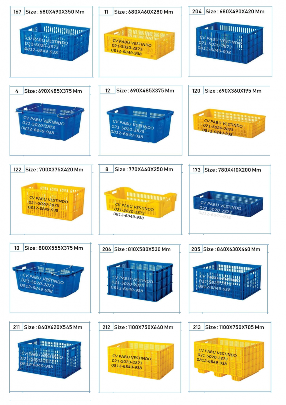 Box Container Plastik Keranjang Industri | CV Pabu Vestindo